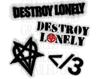 Stickers Destroy Lonely Sticker Pack - Etsy