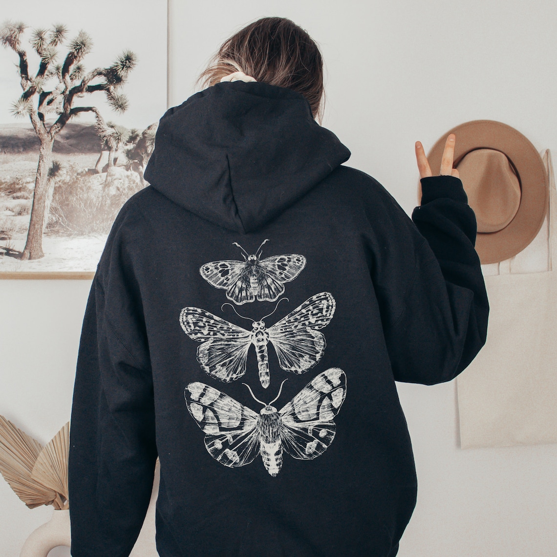 Moth Hoodie Moth Shirt Goth Hoodie Butterfly Hoodie - Etsy