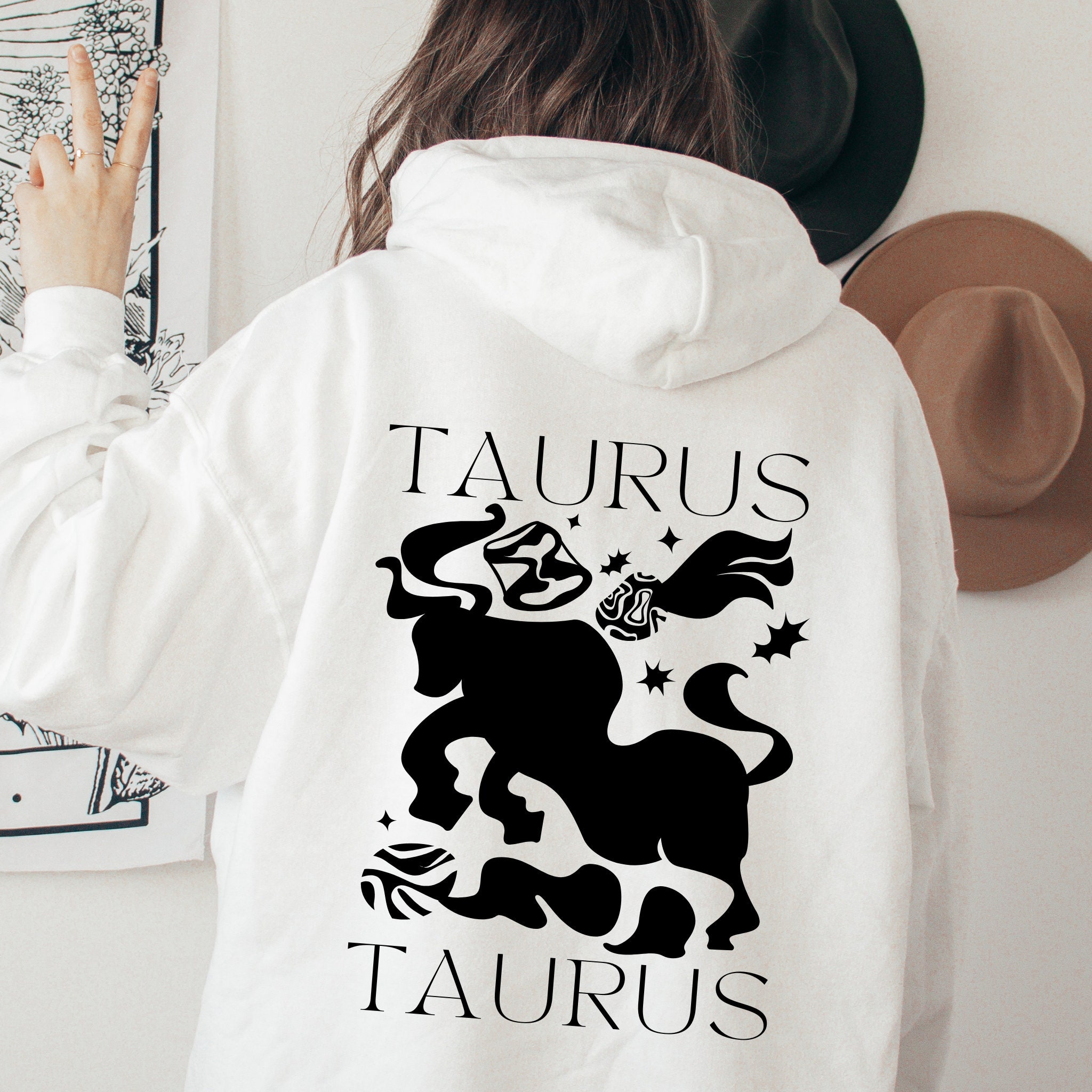 Custom Zodiac Sign Hoodie, Women's Astrology Themed Clothing, Oversized ...