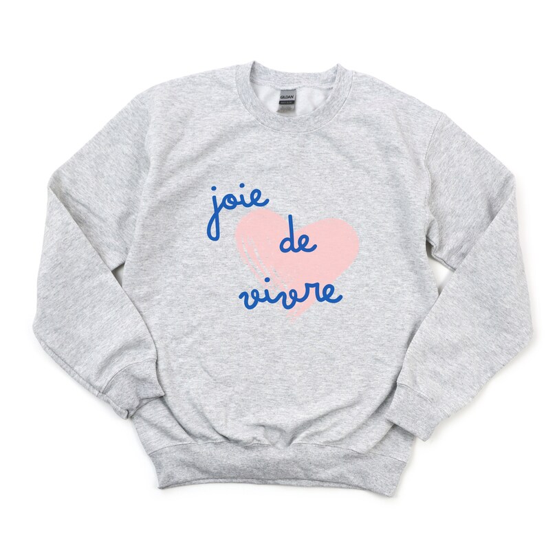 French Sweater, Balletcore Aesthetic Joie De Vivre Cozy Crewneck ...
