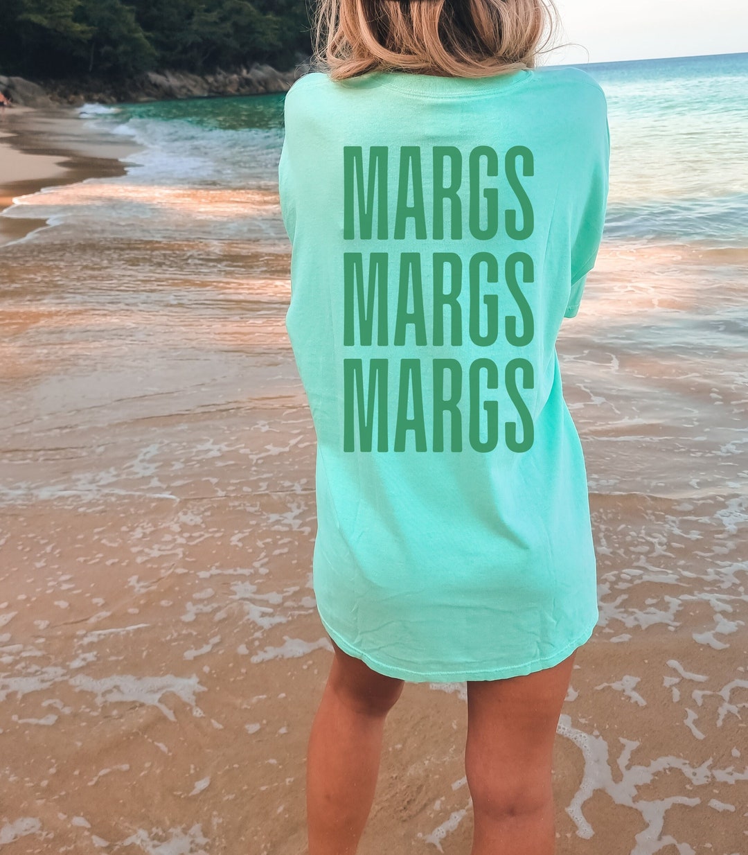 MARGS, Oversized Comfort Colors Beach Vacation Cover-up Shirt for ...