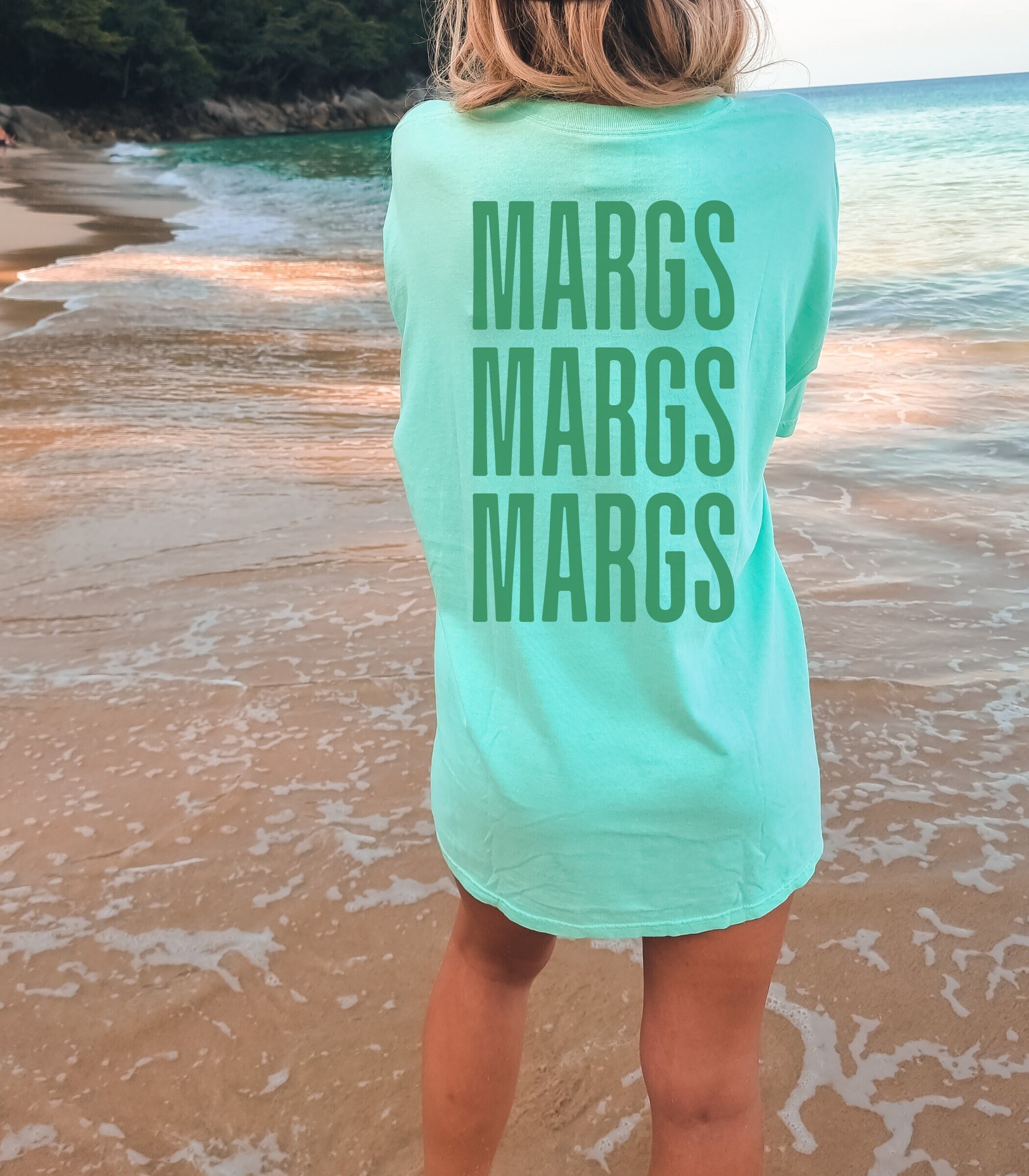 MARGS, Oversized Comfort Colors Beach Vacation Cover-up Shirt for ...