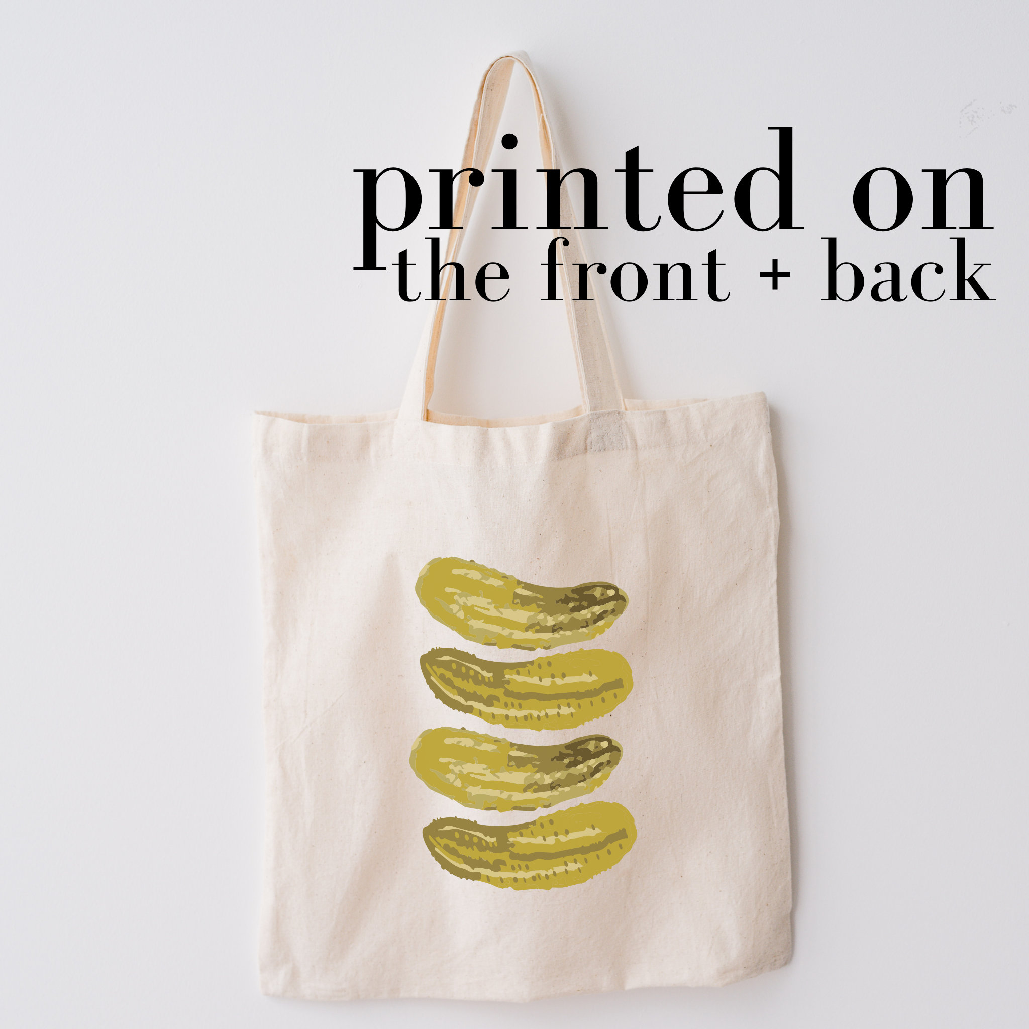 Pickle Tote Bag Cute Pickle Gifts Reusable Canvas Shopping - Etsy