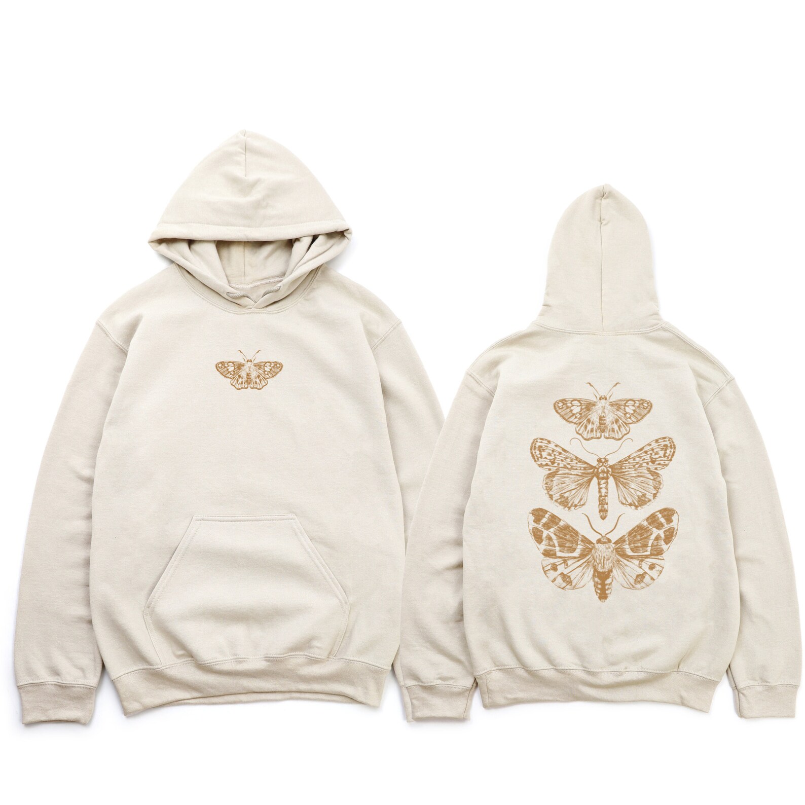 Moth Hoodie, Moth Shirt, Cottagecore Hoodie, off White Hooded ...