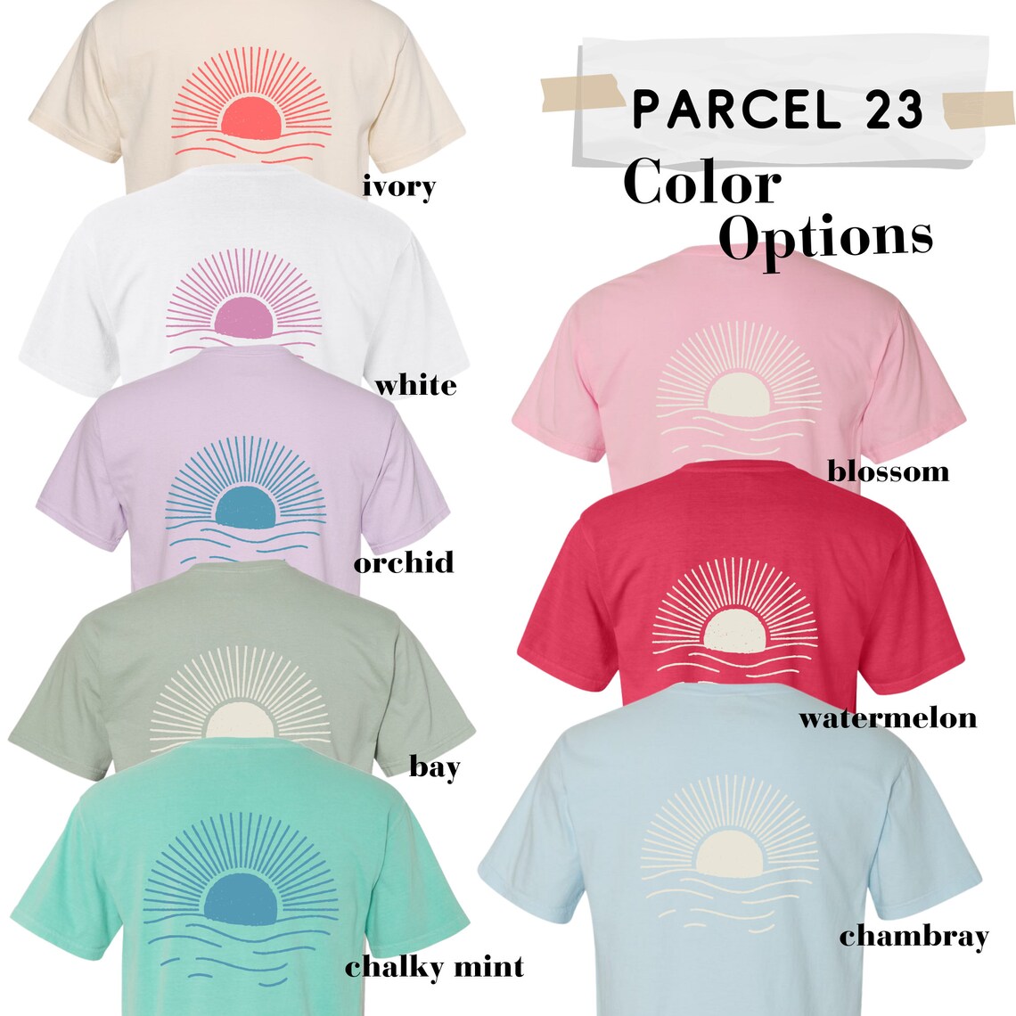 Sunset T-shirt, Comfort Colors Lake Days Tee With Graphic on the Back ...