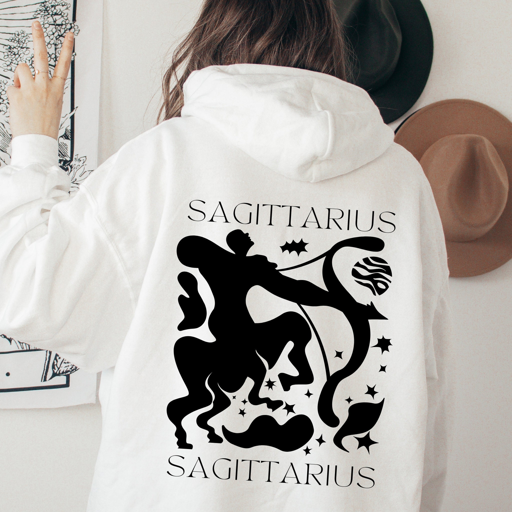 Custom Zodiac Sign Hoodie, Women's Astrology Themed Clothing, Oversized ...