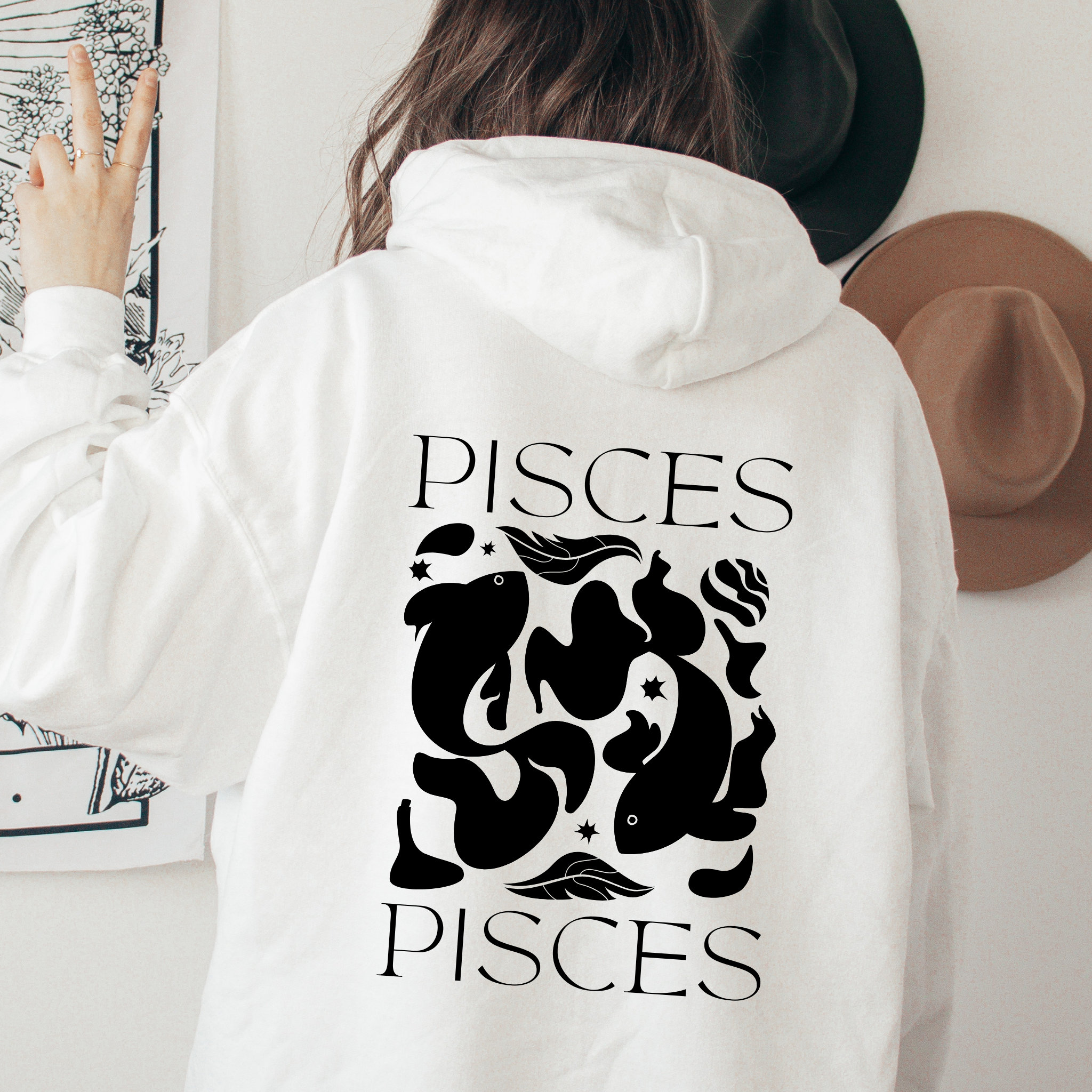 Custom Zodiac Sign Hoodie, Women's Astrology Themed Clothing, Oversized ...