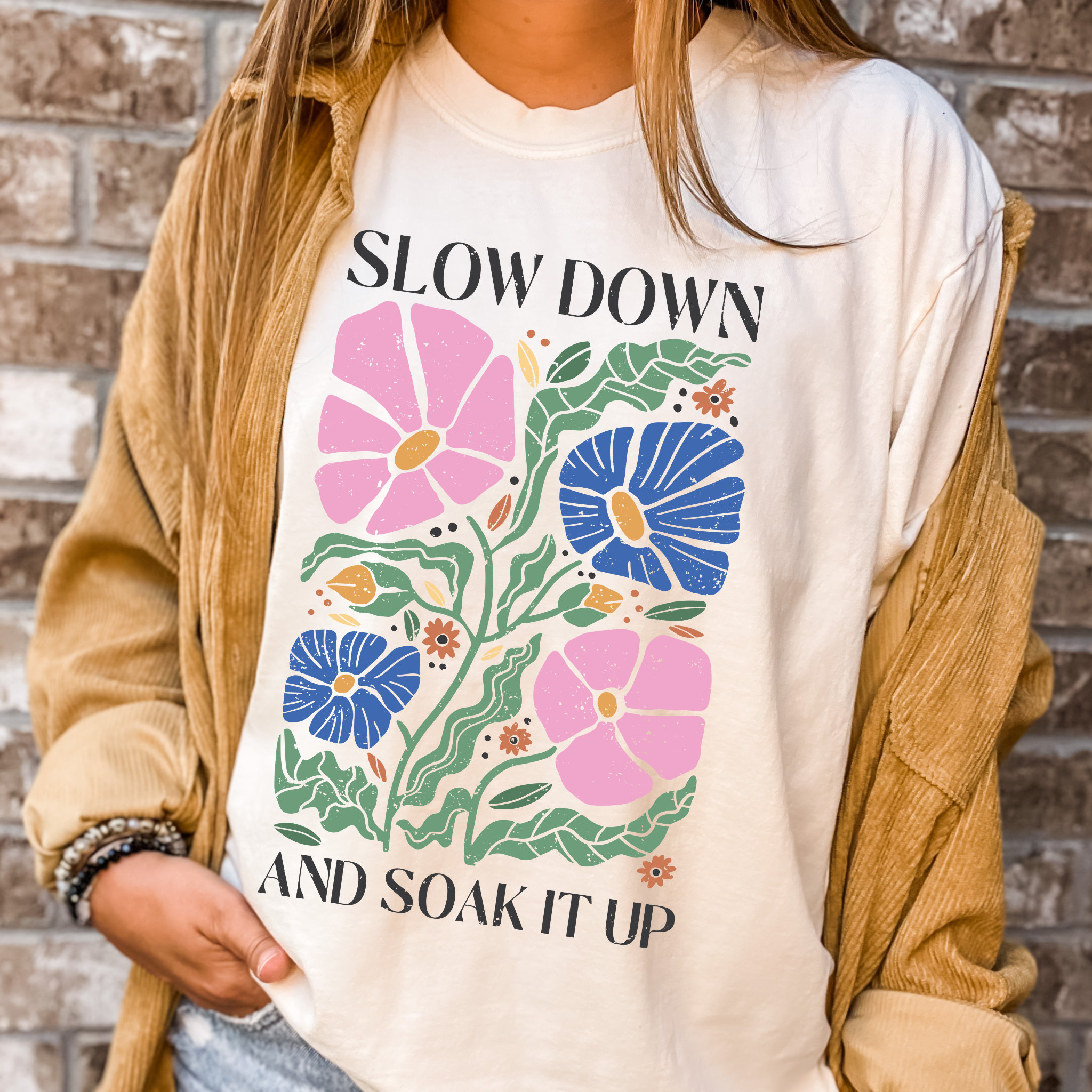 Comfort Colors Oversized Tee-shirt, Hippie Mama Nature Graphic T-shirt ...