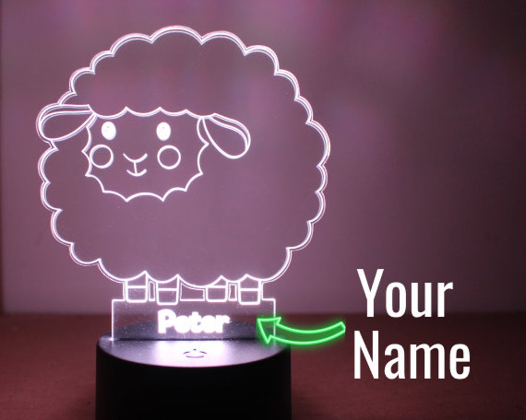 Sheep Night Light, Animal Night Light, Custom Night Light, Sheep ...