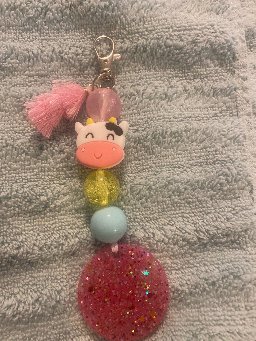 Bubblegum Bead Keychain/backpack Charm. (2025109) - Etsy