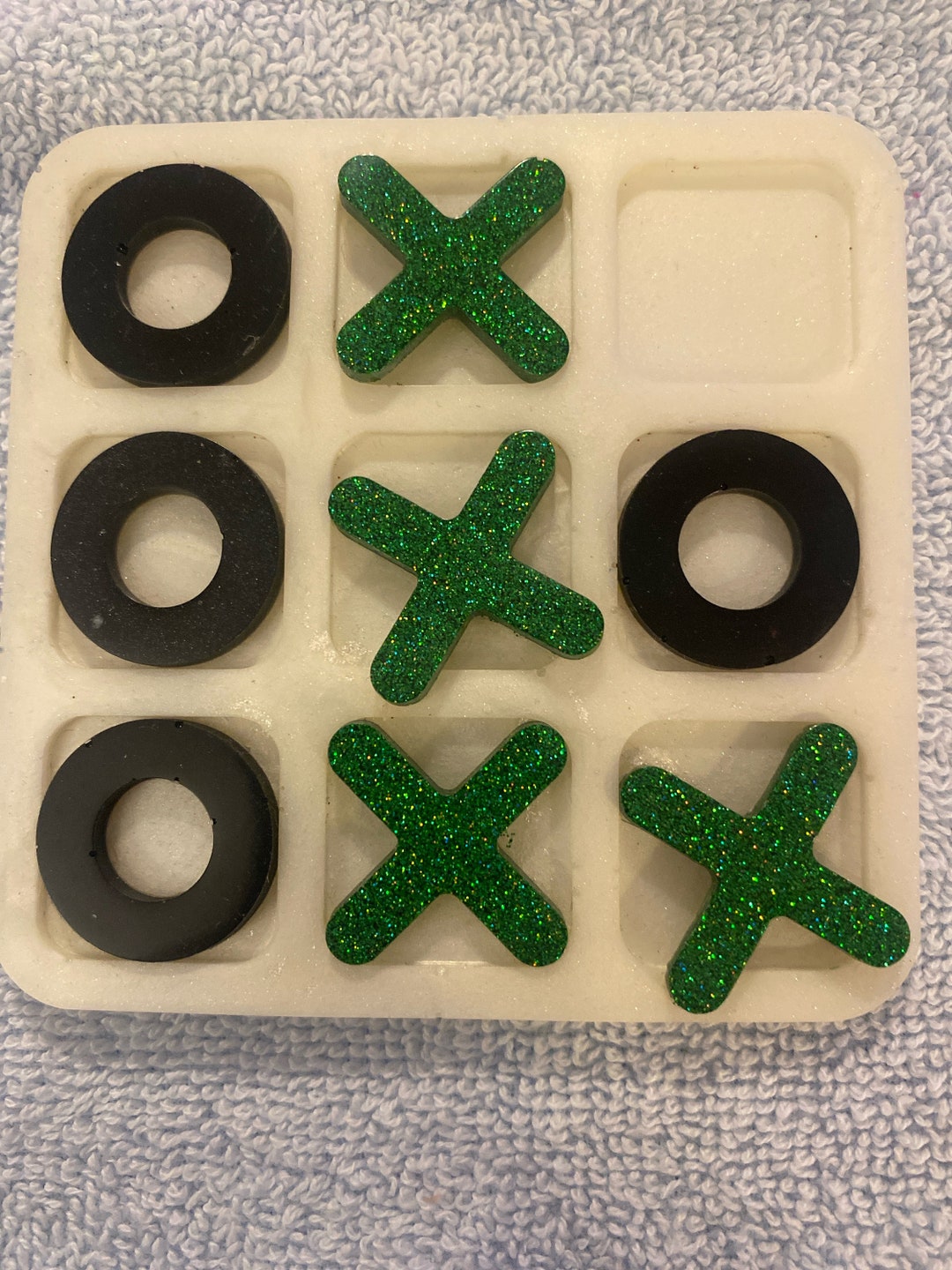 White Black and Green Mini Tic Tac Toe - Etsy