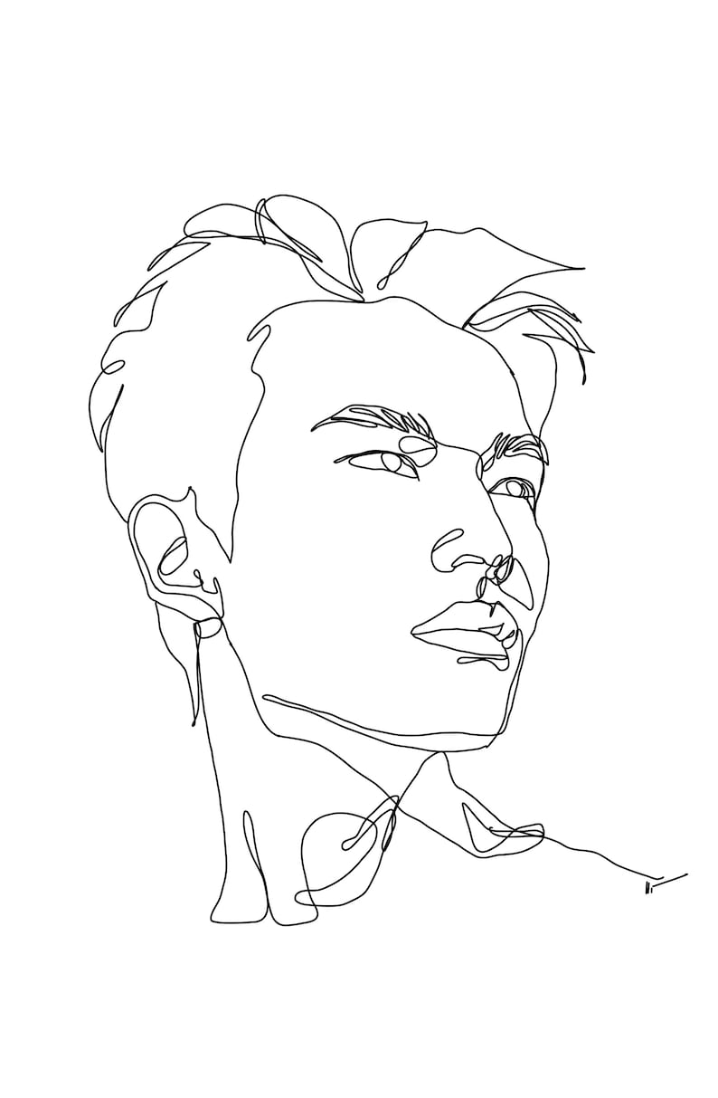 Personalized Oneline Portrait Digital: You Send Me a Portrait Photo and ...