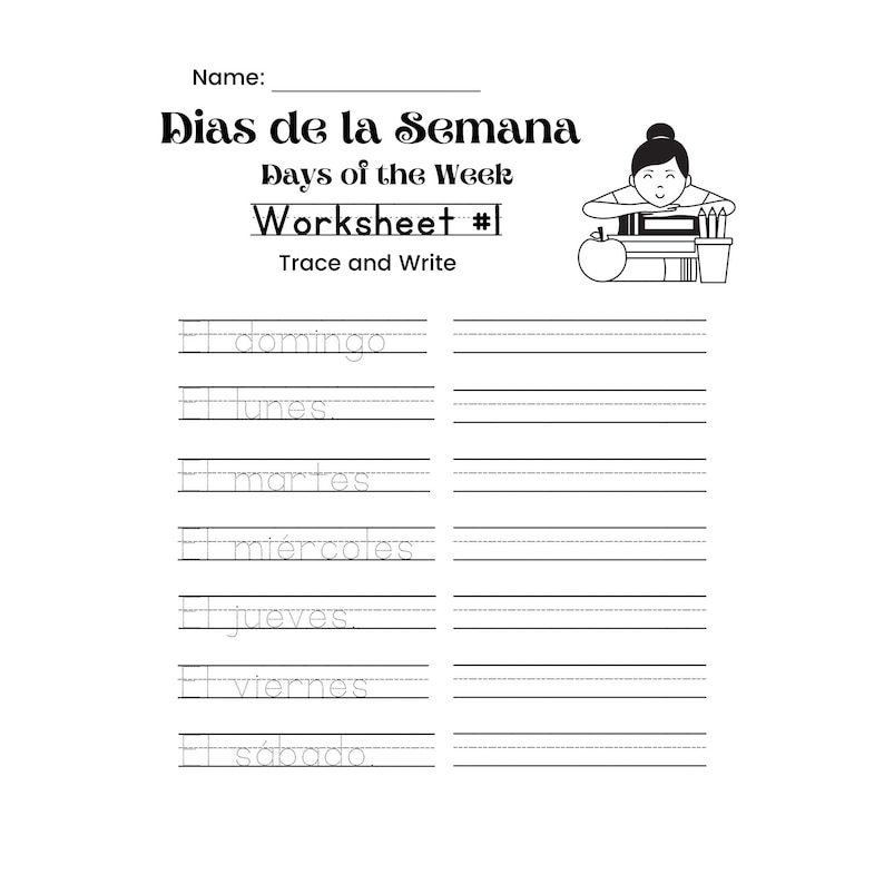 Los Dias De La Semana Y Los Meses Del Año (with Solutions) - Etsy