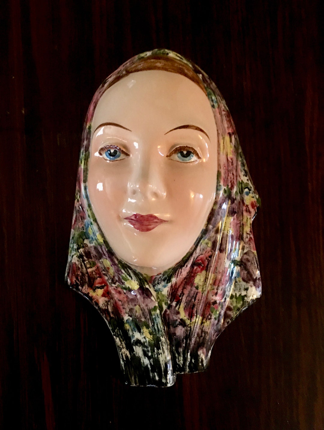 Extremely RARE 1940s Antique Goldscheider Hand Painted Porcelain Woman ...