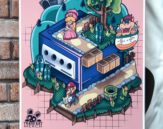 11x17 Paper Mario Poster Print - Etsy