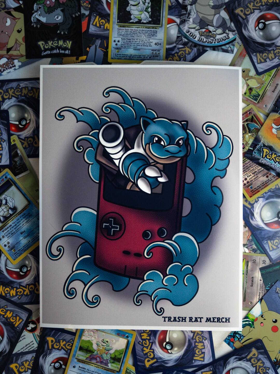 Traditional Tattoo Blastoise Gameboy Color Art Print - Etsy
