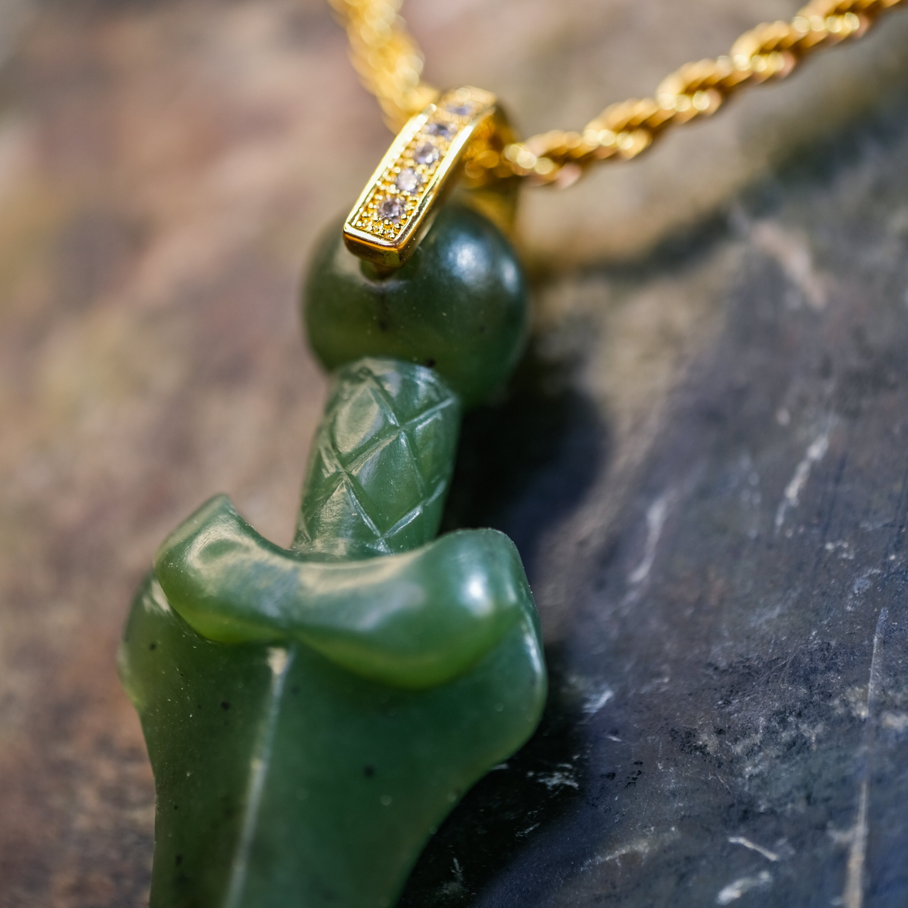 Hand Carved Jade Sword Necklace - Etsy
