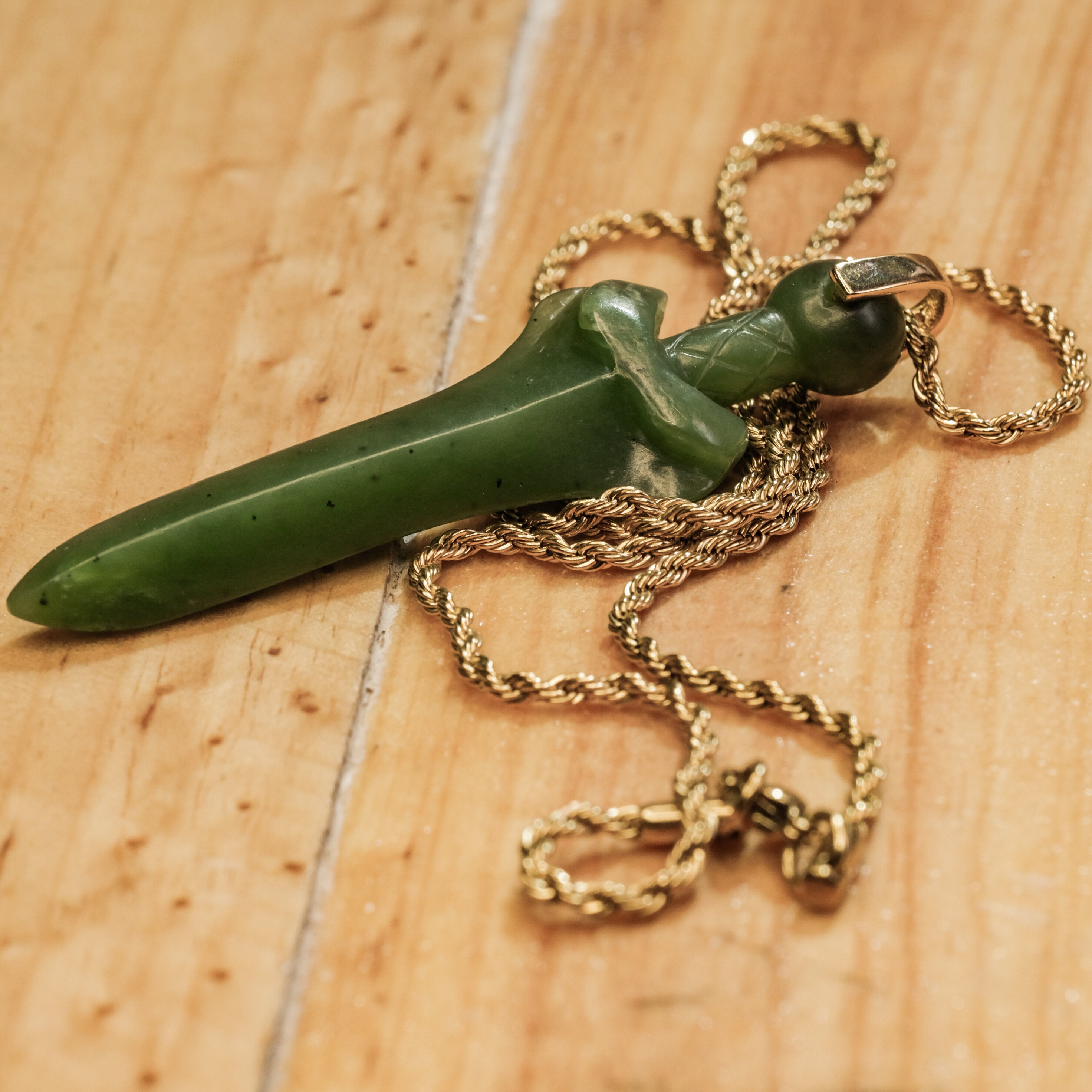 Hand Carved Jade Sword Necklace - Etsy