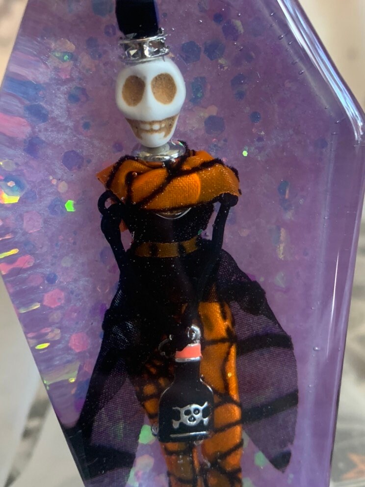 Coffin With Skeleton Figurine - Etsy