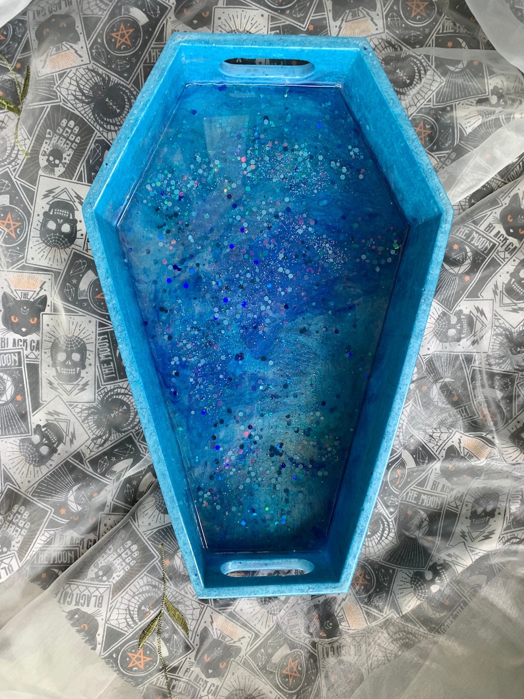 Beautiful Blues Coffin Tray - Etsy