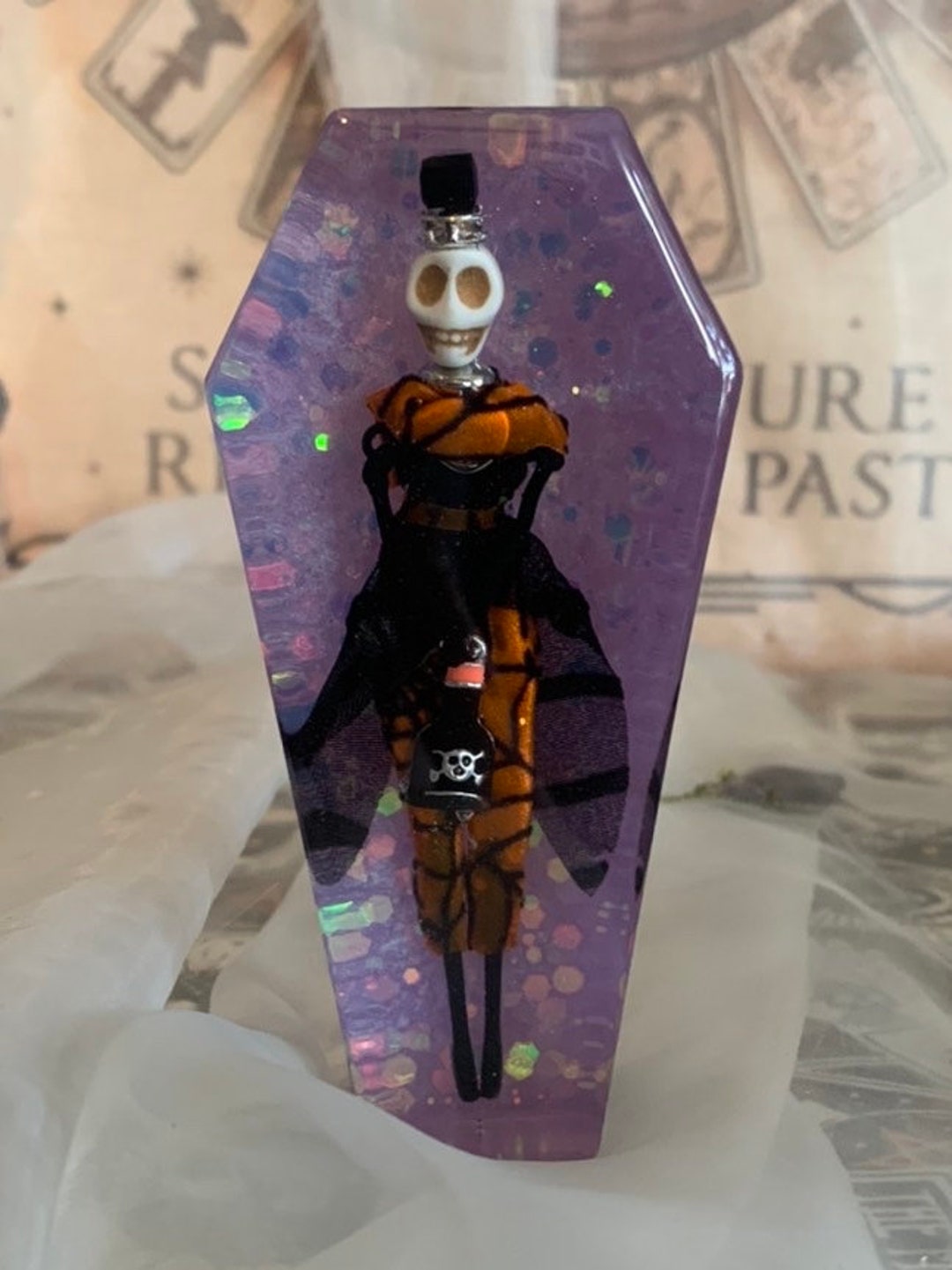 Coffin With Skeleton Figurine - Etsy