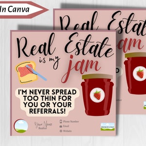 Real Estate is My Jam Pop by Tags | Realtor Referral Printable Tag | Real Estate Marketing|gift ...