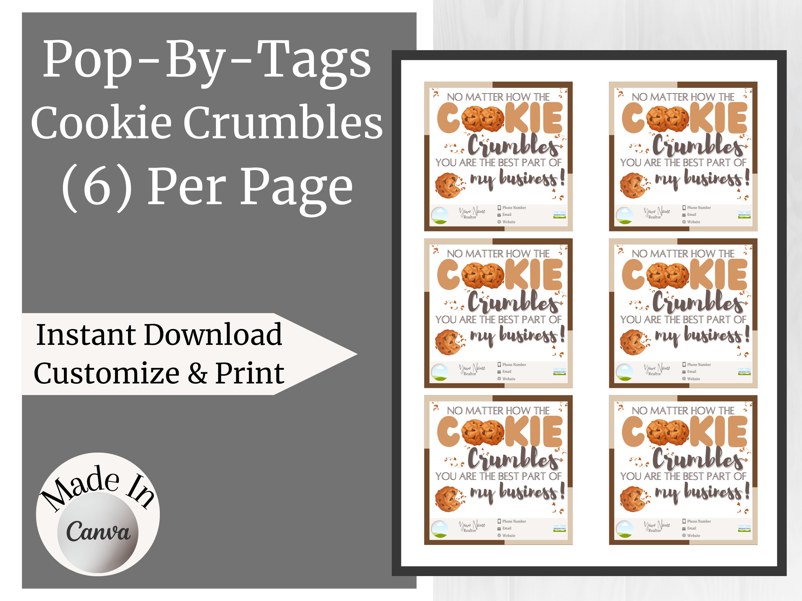 Client Pop by Tagscookie Crumblesprintablecanva Templatesmall Business ...