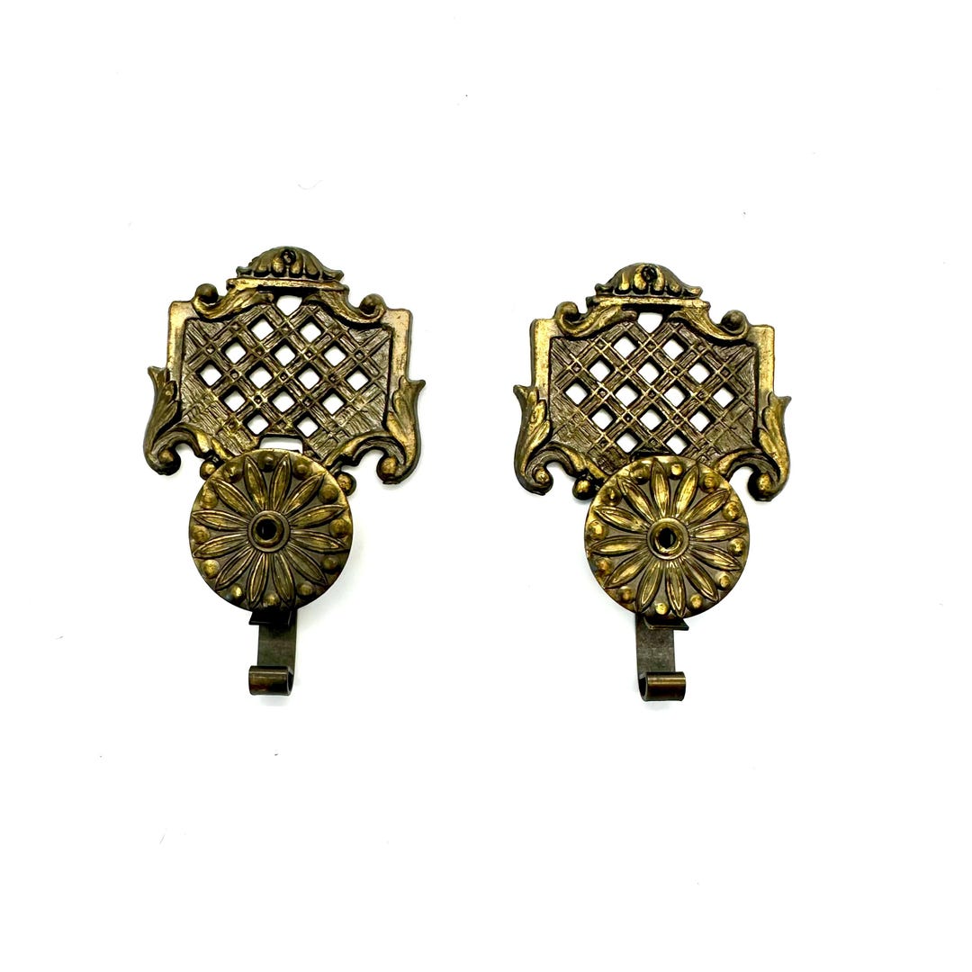 Vintage Brass Hooks - Set of 2 = Moroccan or Bohemian Style - Etsy