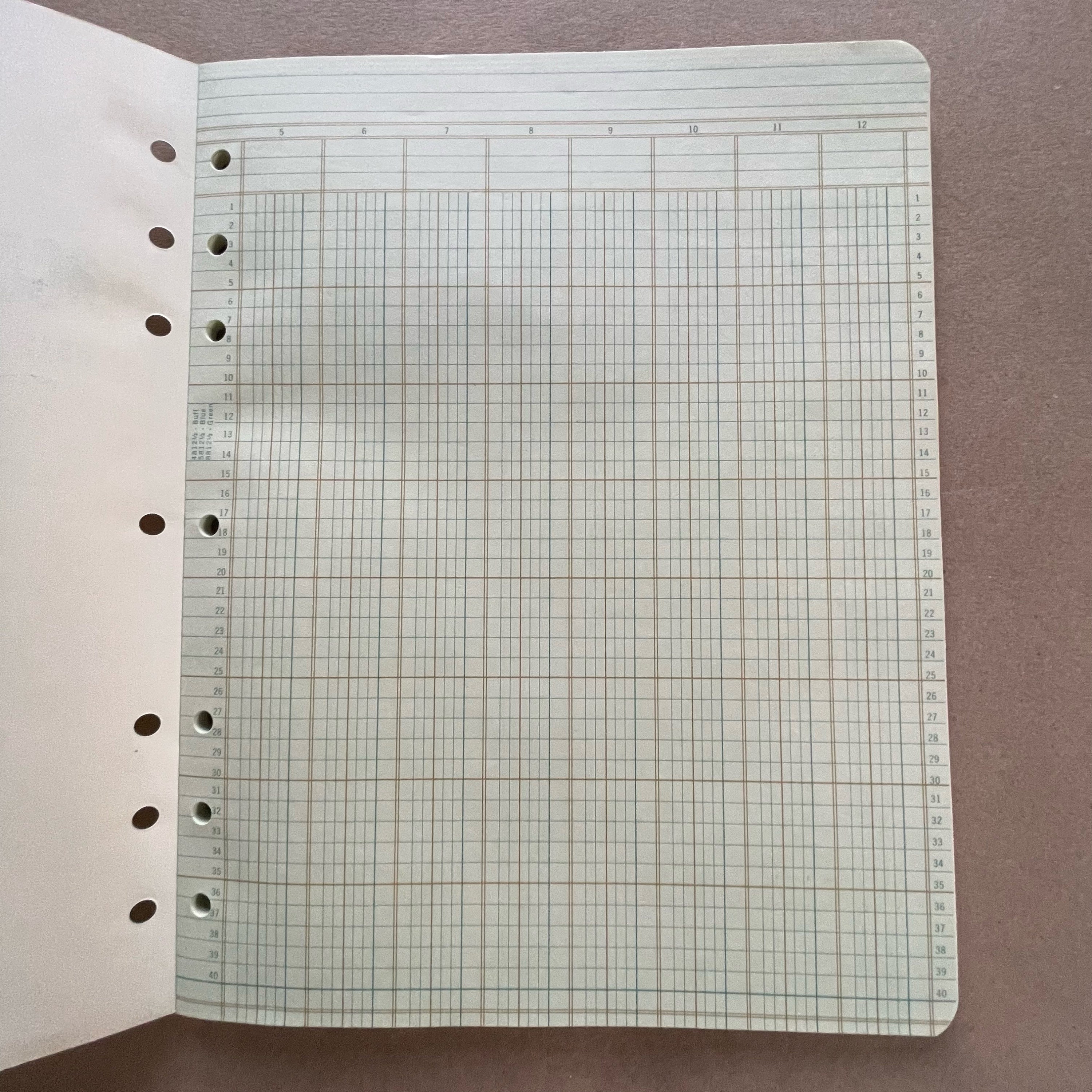 Vintage Boorum and Pease Accountant Worksheet Pads 4 and 12 Column Pads ...