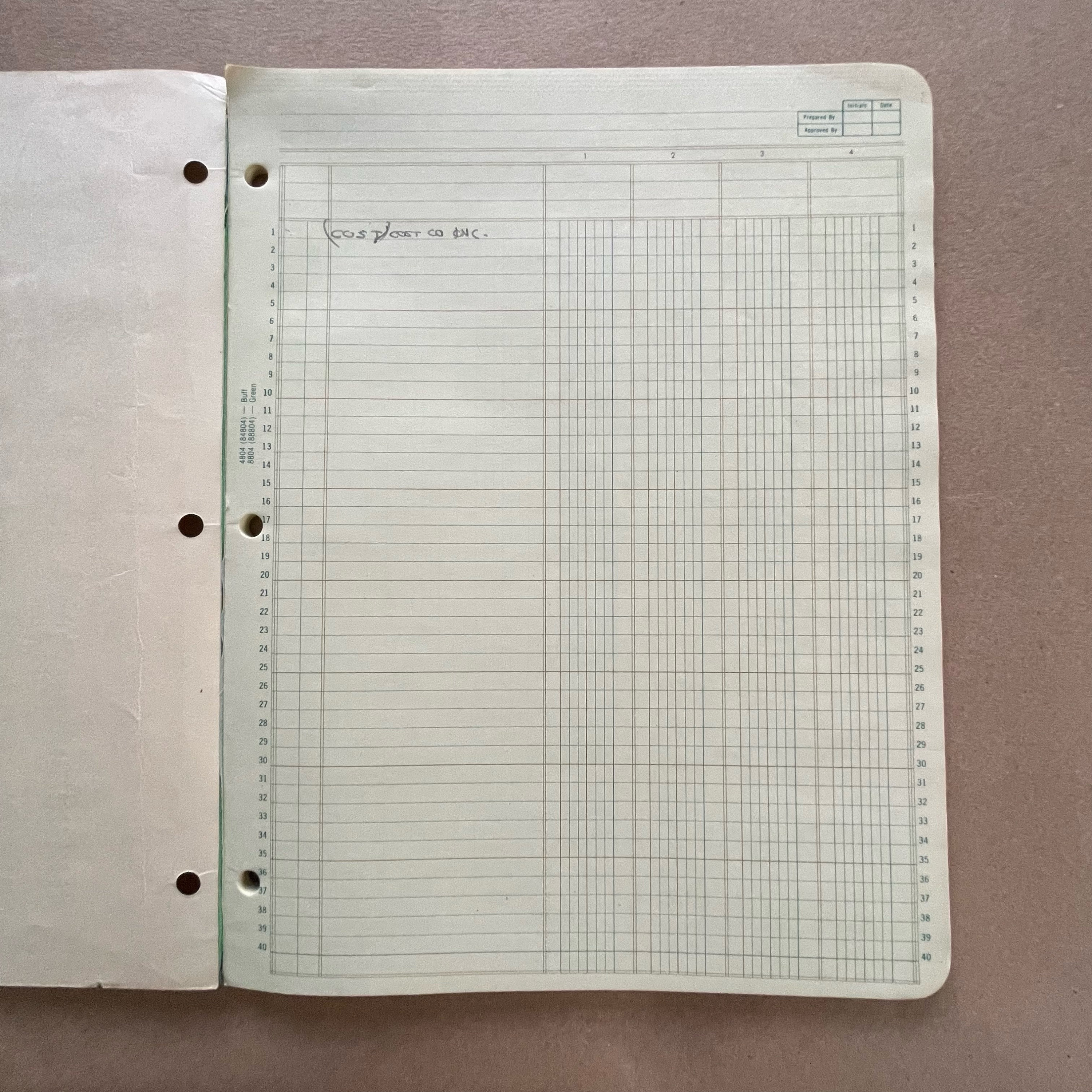 Vintage Boorum and Pease Accountant Worksheet Pads 4 and 12 Column Pads ...
