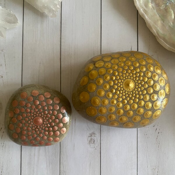 Sacred Geometry Painted Stones - Etsy