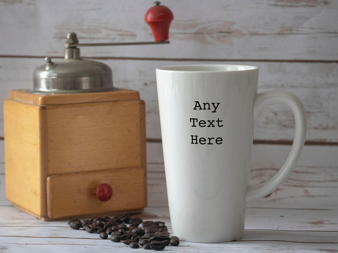 Personalised Latte Mug, Any Text - Etsy UK