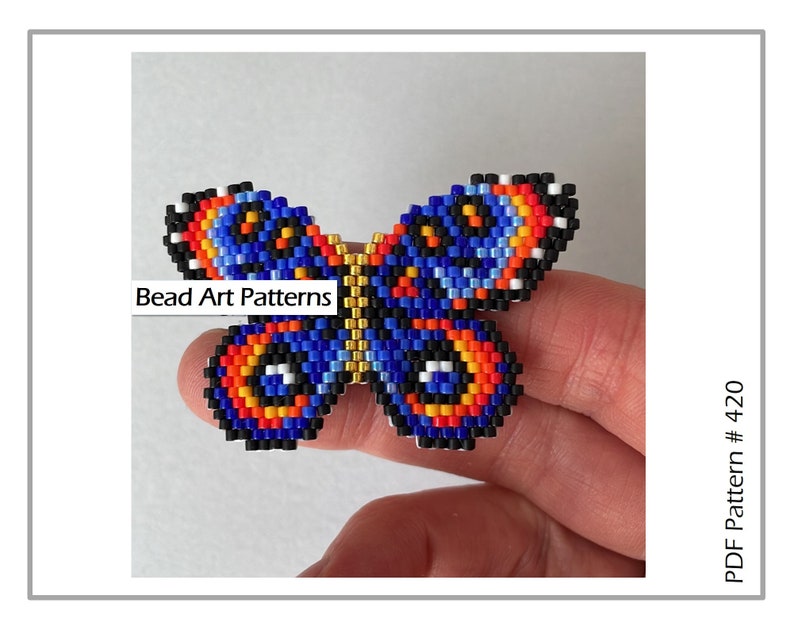 Butterfly Brick Stitch Bead PDF Pattern for Miyuki Delica 11/0 - Etsy