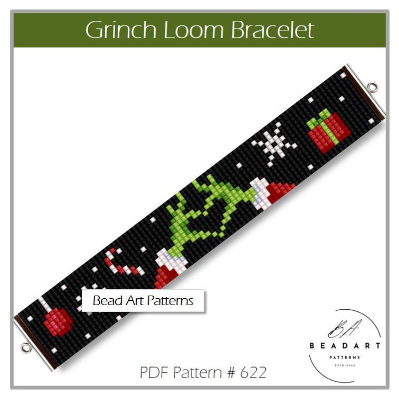 The Grinch Glass Beads - Etsy