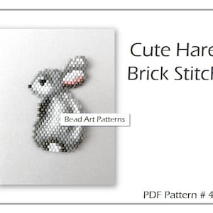 Hare Beaded Brick Stitch PDF Pattern for Miyuki Delica 11/0 Seed Beads ...