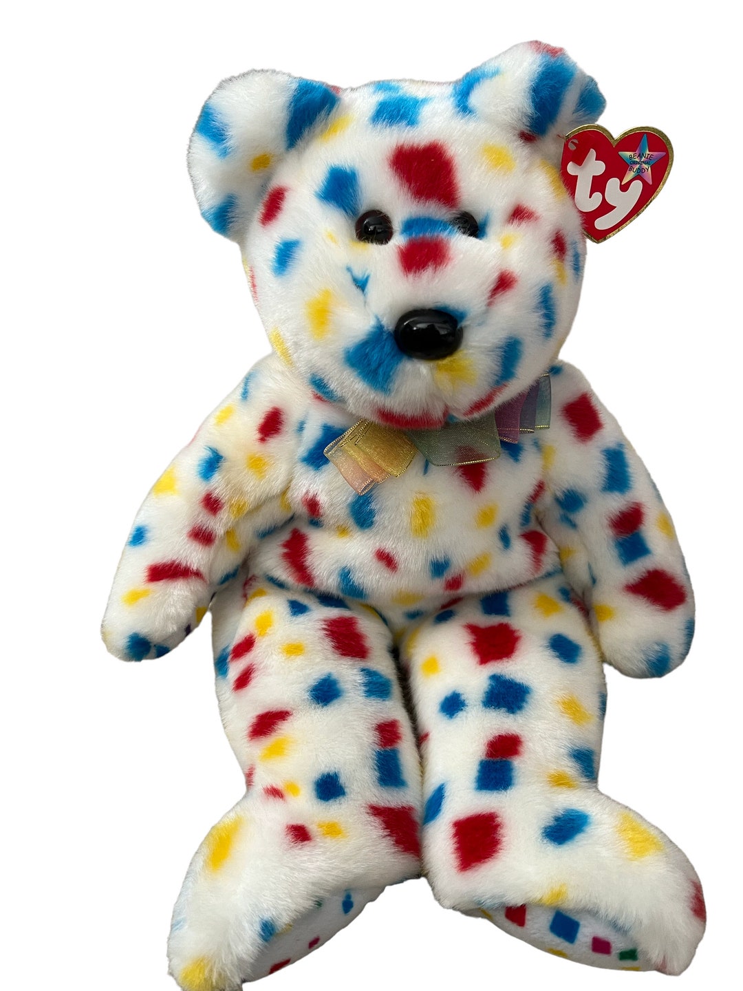 Ty Beanie Buddy Ty 2K the Colorful Bear 15 Inch - Etsy
