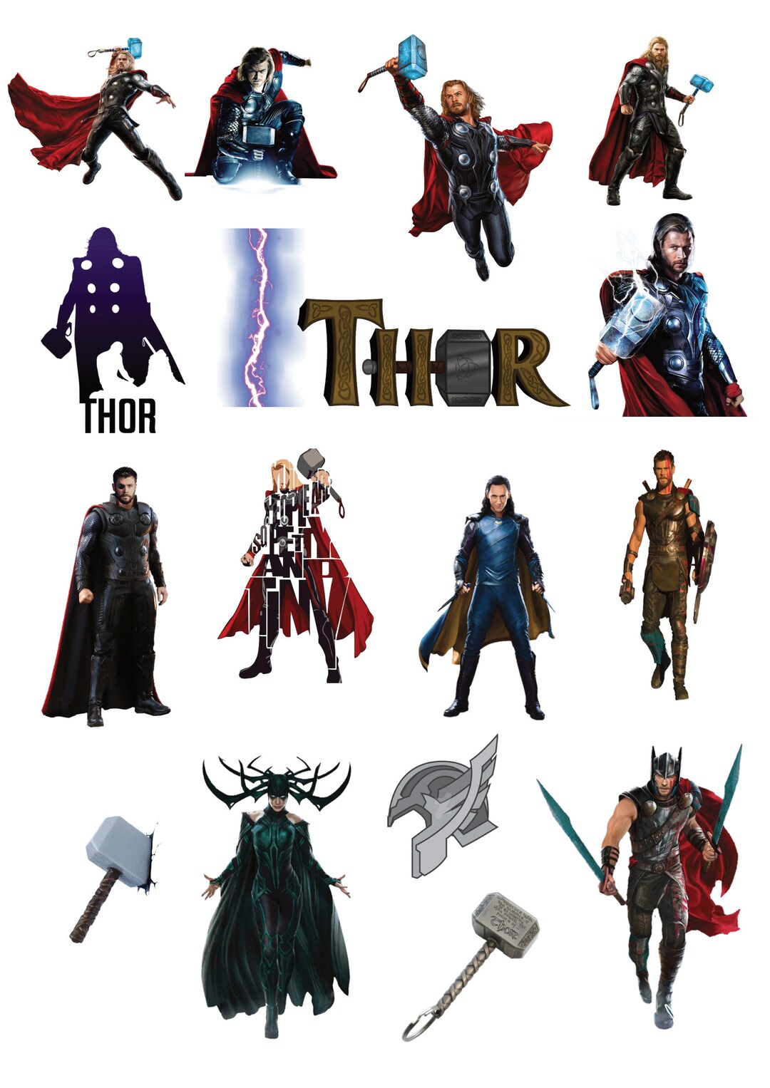 17 Pieces THOR Png - Etsy