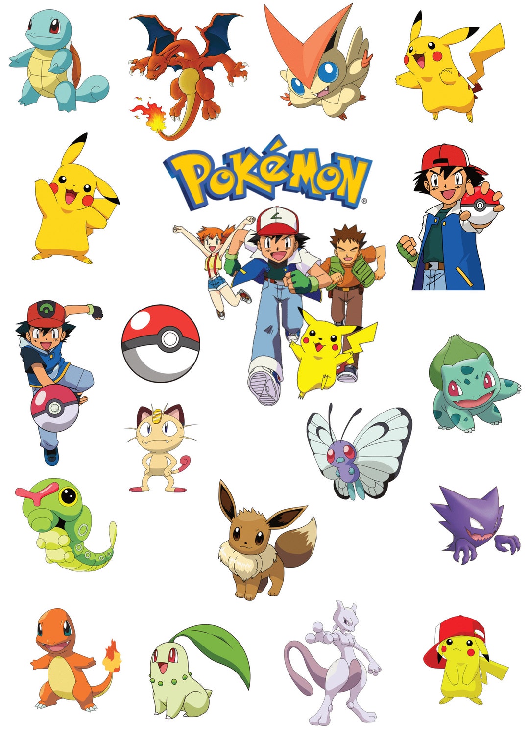 20 Pieces POKEMON Png - Etsy