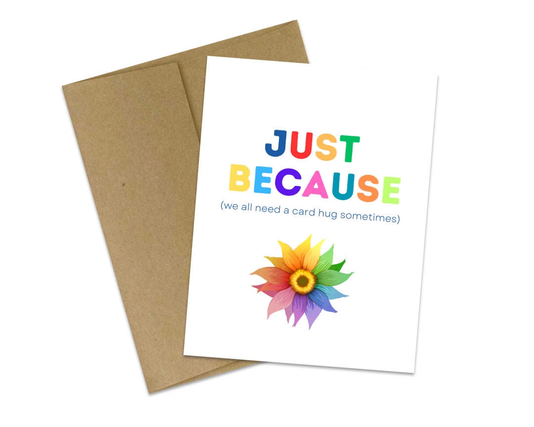 Just Because | Greeting Card | Card Hug | Just Because Card | Thinking ...