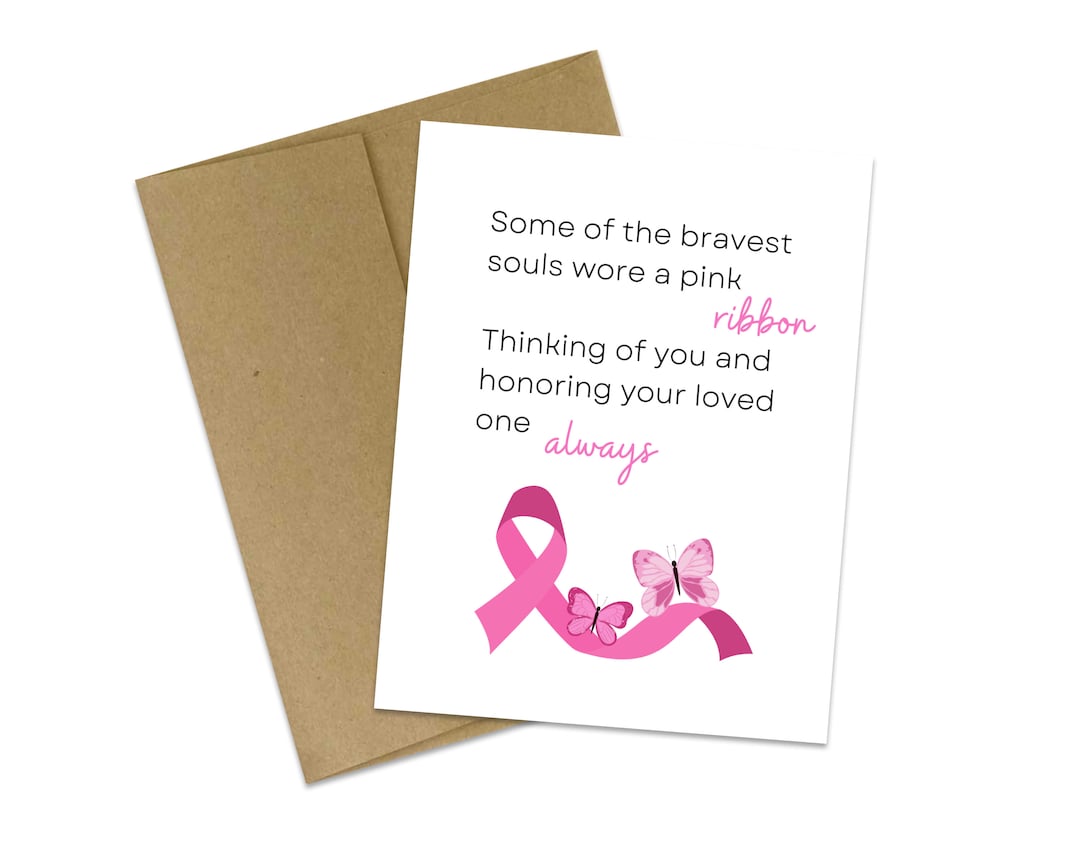 Breast Cancer Awareness Card: Empathy & Friendship - Etsy