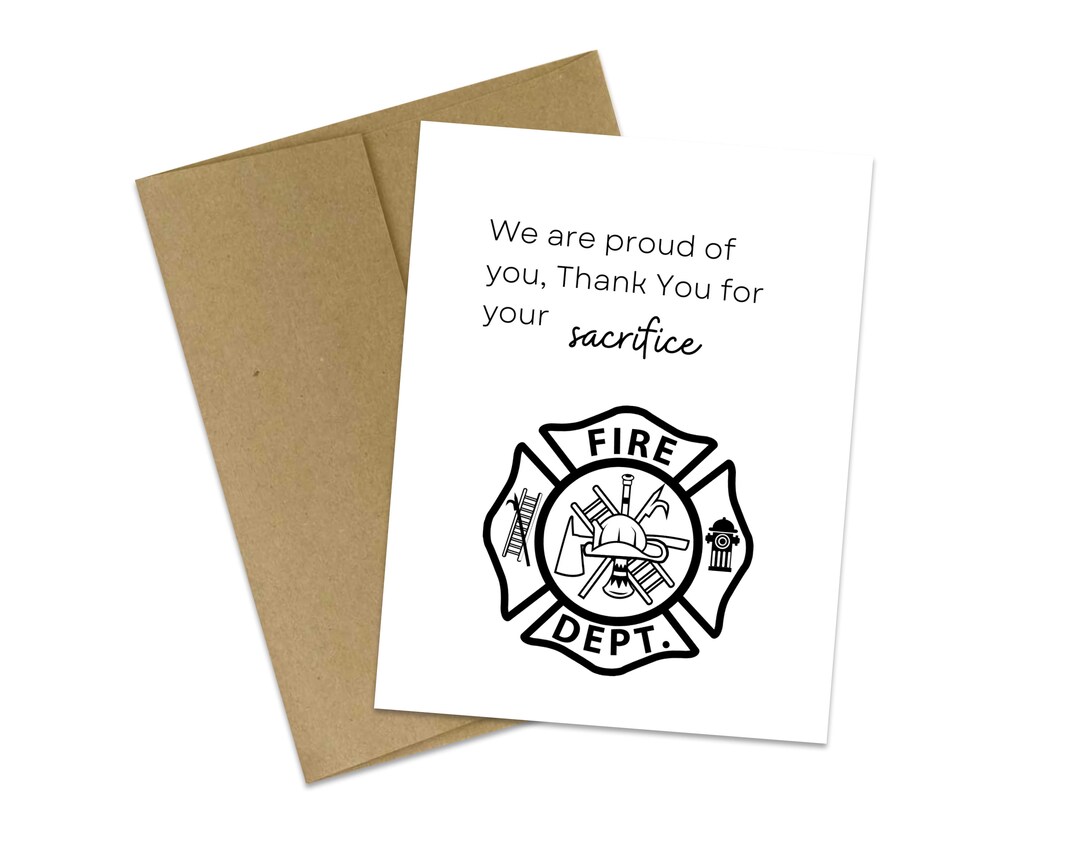 Firefighter Greeting Card | Volunteer Firefighter | We Are Proud of You ...