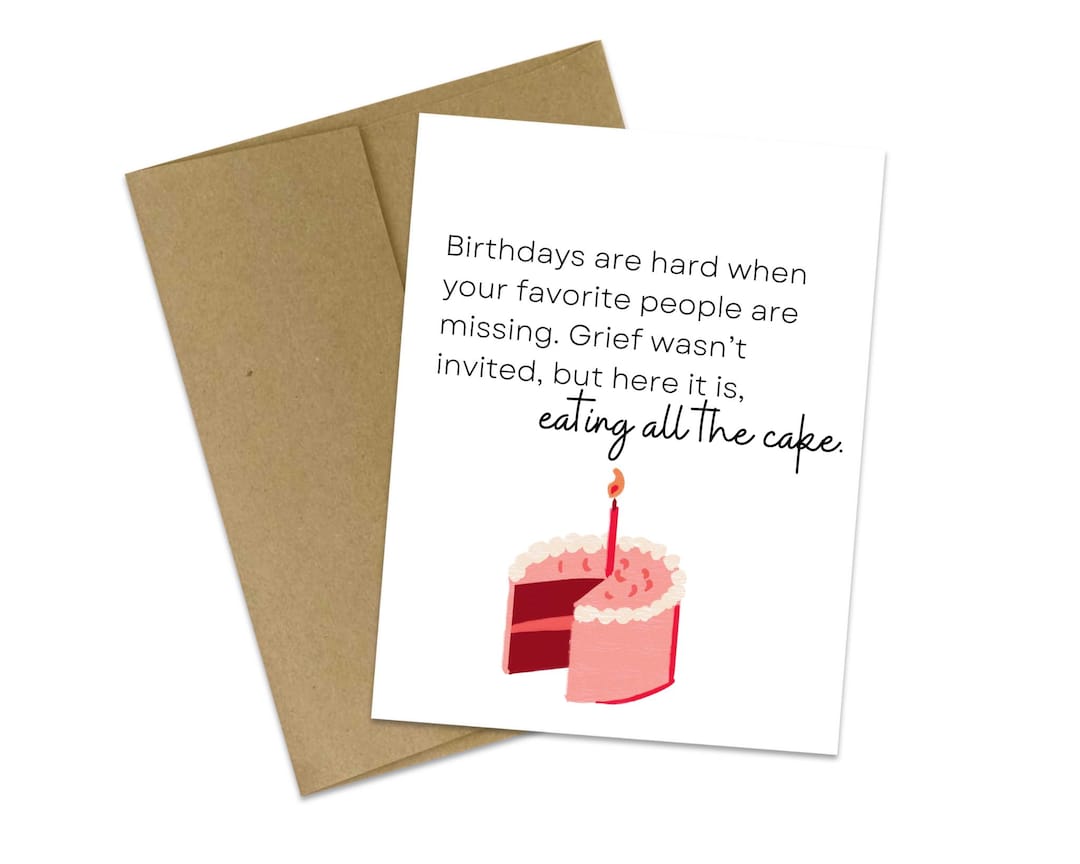 Grief Birthday Card: Empathy & Compassion for Grieving Friend - Etsy
