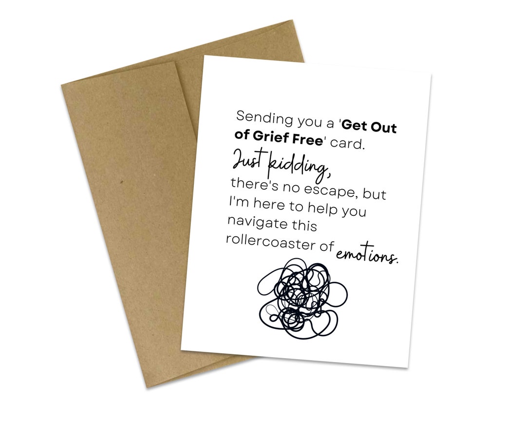 Snarky Empathy Card: Grief Humor Greeting Card - Etsy