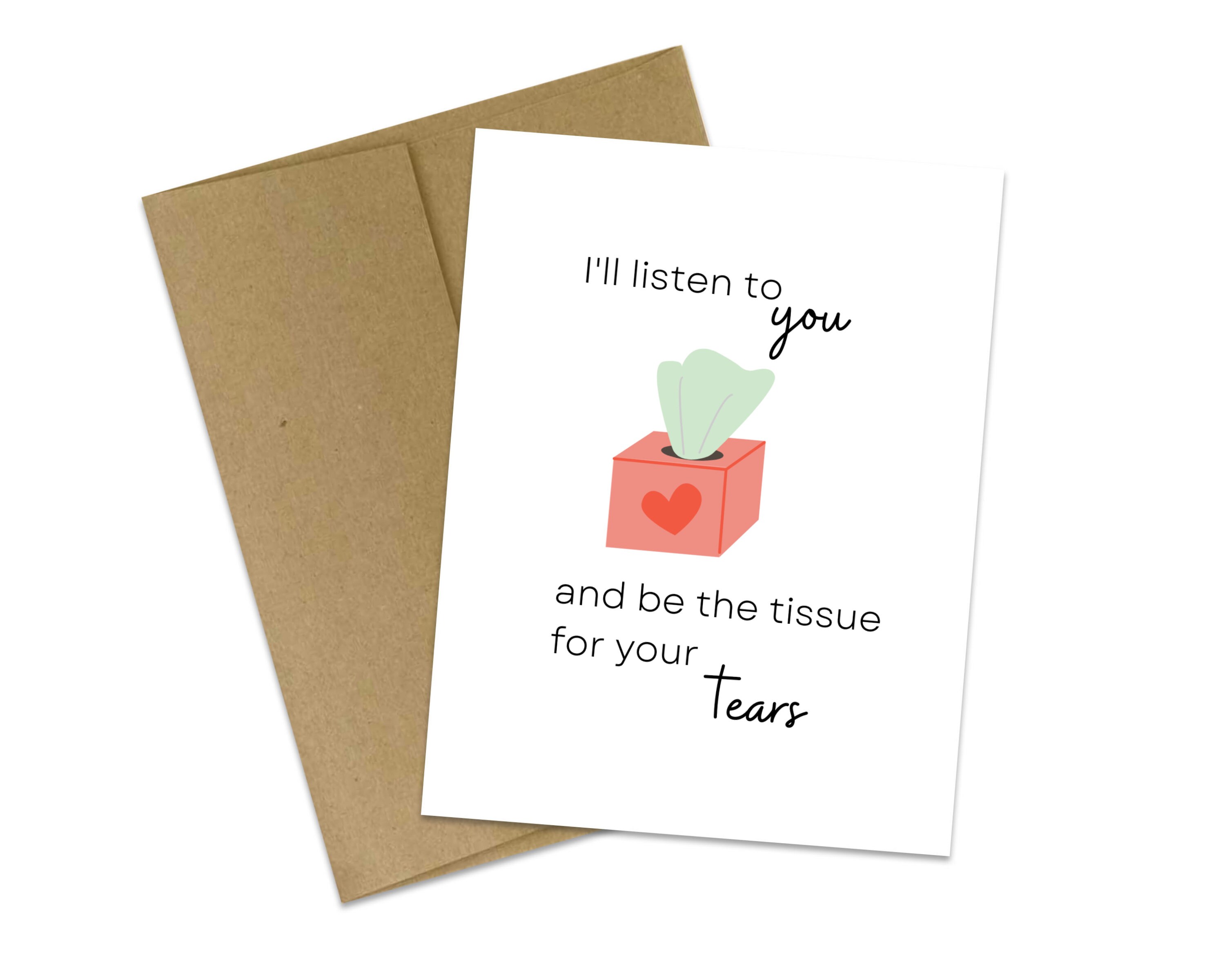 Comfort Card Grief Card Empathy Card Sympathy Card Tough Times Card ...