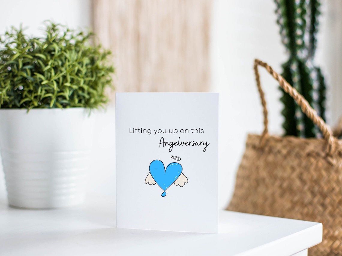Death Anniversary Card | Compassion Card | Angelversary | Thinking of ...