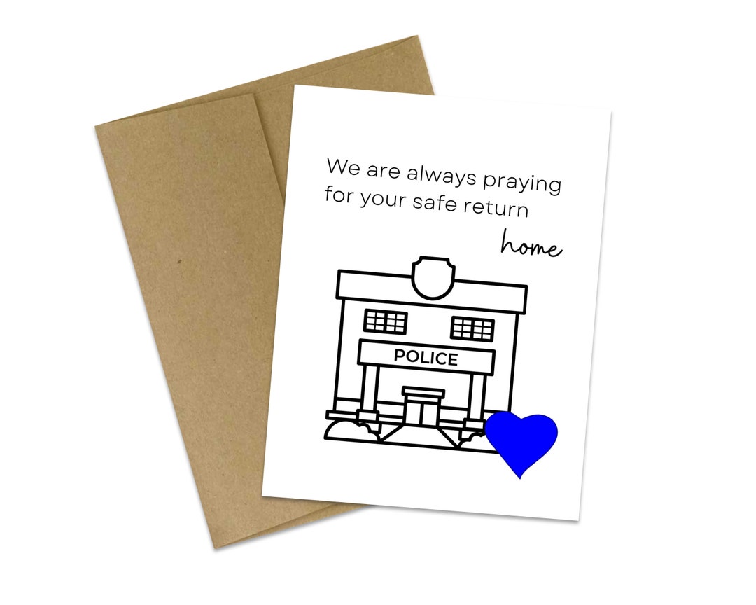 Praying for Safe Return Police Officer Greeting Card - Etsy