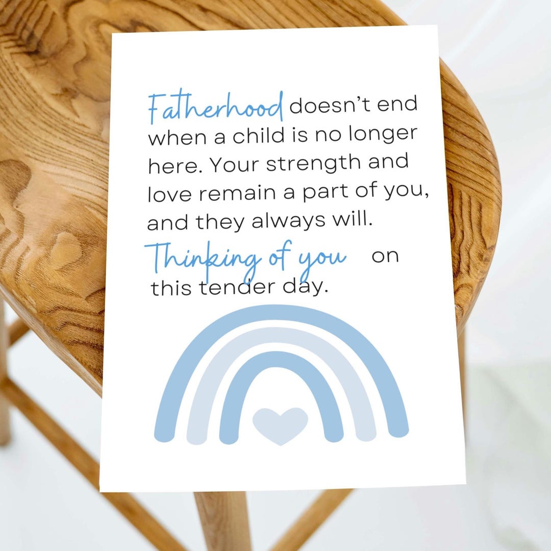Child Loss | Grieving Dad | Father's Day Card | Remembering Your Child ...