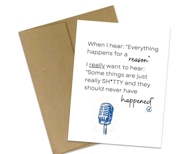 Funny Sympathy Card: Grief Humor, Friendship Card - Etsy