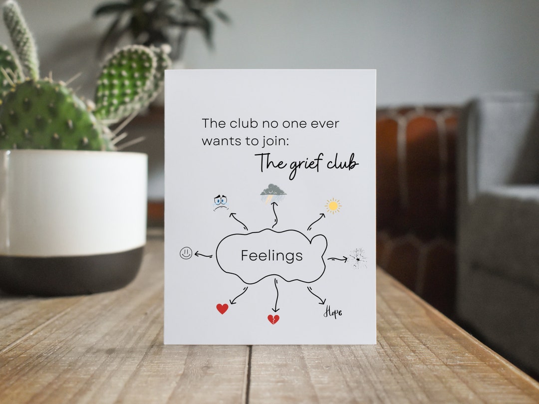 Grief Club Card: Empathy & Sympathy Card - Etsy Canada