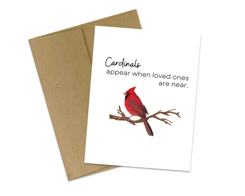 Cardinal Sympathy Card: Loss Anniversary, Signs From Above - Etsy